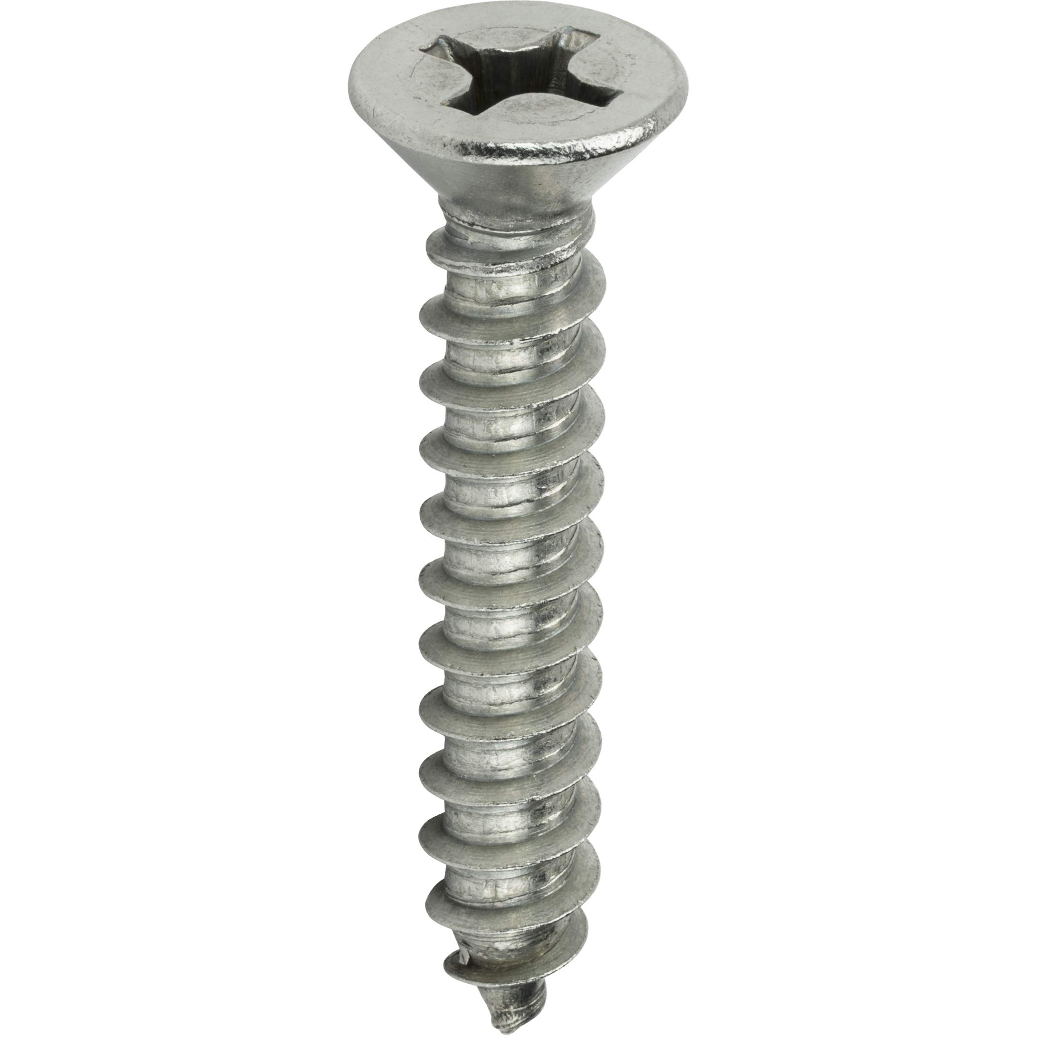 US STAINLESS 100 Pieces US Stainless 316 A4#12-11 x 2 Self Tapping Machine Screw Flat Head Type A Phillips