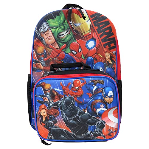 Avengers 16 Inches Large Backpack With Lunch Bag Set