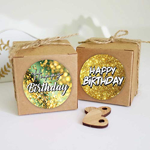 PARTH IMPEX Happy Birthday Stickers Seals Labels (Pack of 120) 2" Large Round for Gift Envelopes Cards Boxes