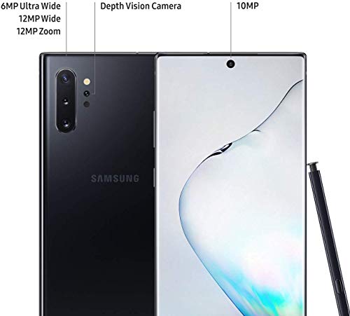 Samsung Galaxy Note 10+ Plus (5G) Single-SIM SM-N976U 256GB Factory Unlocked 5G Smartphone - (Aura Black) (Renewed)