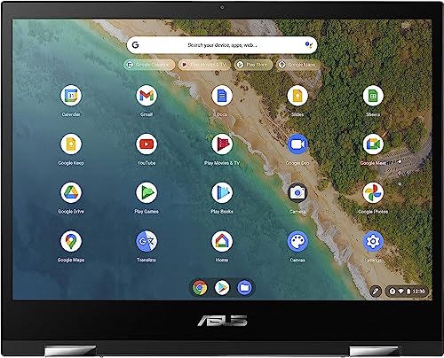 ASUS Chromebook Flip CM3, 12" Touchscreen NanoEdge Display, MediaTek™ Kompanio 820 (8192), Arm NATT MC5 GPU, 64GB eMMC, 4GB RAM, Wi-Fi 5, Chrome OS, CM3200FM1A-DH01T (Renewed)