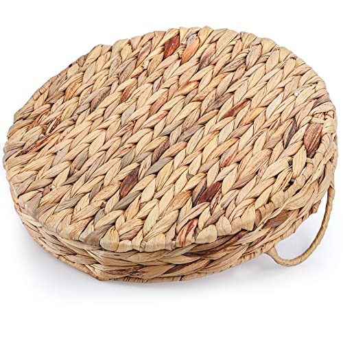 AVLA Ceramic Divided Serving Dishes, Porcelain Relish Tray, Party Appetizer Platter, 6 Removable Snack Bowls with Cattail Basket for Chips and Dips, Candy, Nut, Condiment, Veggie, Portable Handle