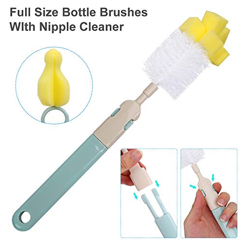 Baby Bottle Drying Rack for Travel, GearRoot Dryer Holder for Bottles, Teats, Cups, Pump Part, Portable Drying Rack for Working Mom, Visit Families, Friends or Camping with Baby