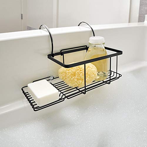 iDesign Metal Over the Bath Caddy Basket, The Everett Collection β 12.08β x 10.2β x 6.64β, Matte Black