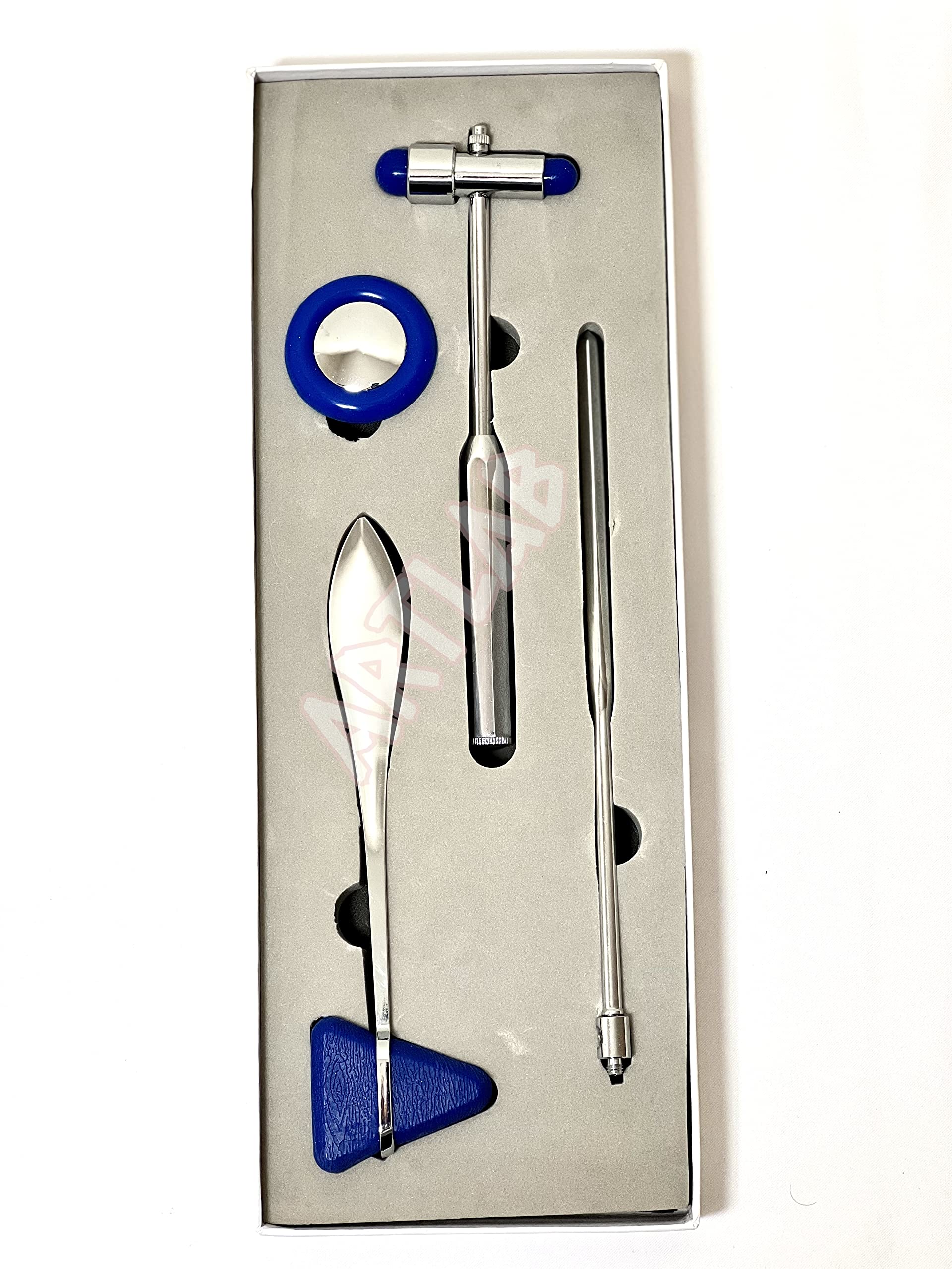 Artlab-Neurological Percussion Set-Reflex Hammer Medical Instrument Set, Includes Pinwheel, Babinski Hammer,Taylor Buck Hammer,Diagnostic Kit for Nurses,EMS,Medical Students (Set of 4 Blue)