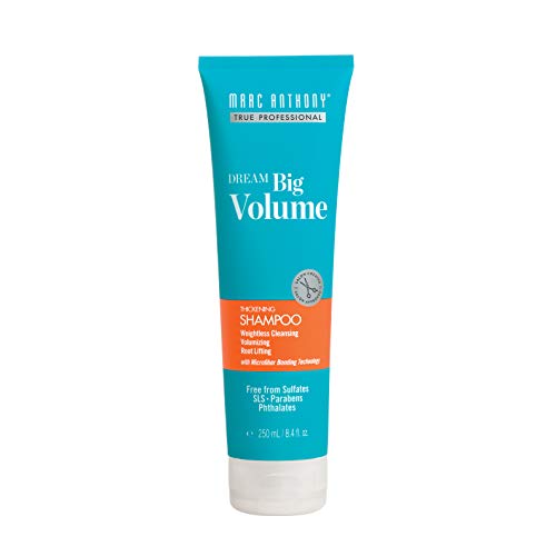 Marc Anthony Thickening Hair Shampoo, Dream Big Volume - Volumizing & Root Lifting with Microfiber Bonding Technology - Lightweight Formula Cleanses, Plumps & Thickens - Paraben & Sulfate Free