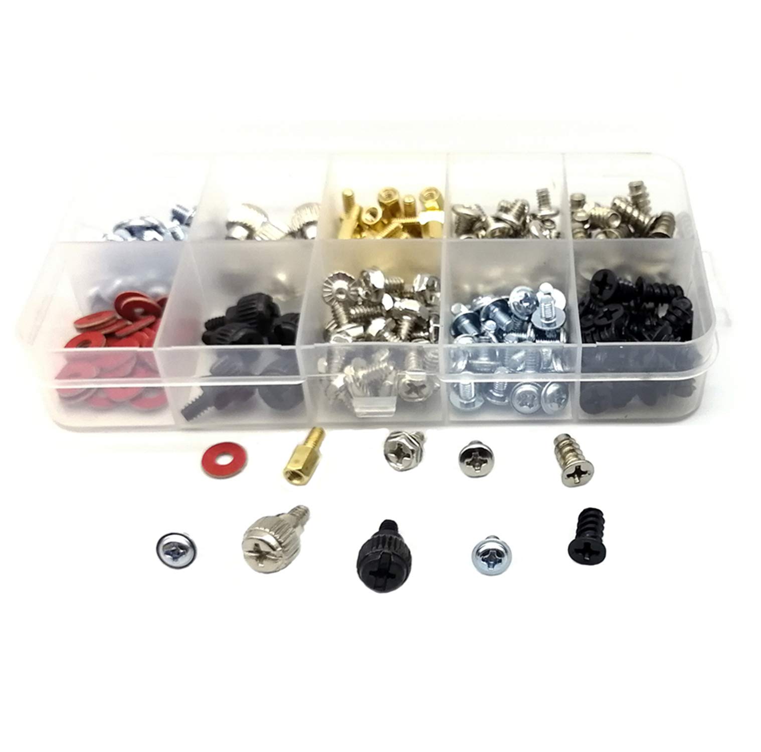Life-Q 228PCS Personal Computer Screw Standoffs Set Kit, M3/M3.5/M5 Laptop Screws for Hard Drive Computer Case Motherboard Fan Power Graphics CD-ROM