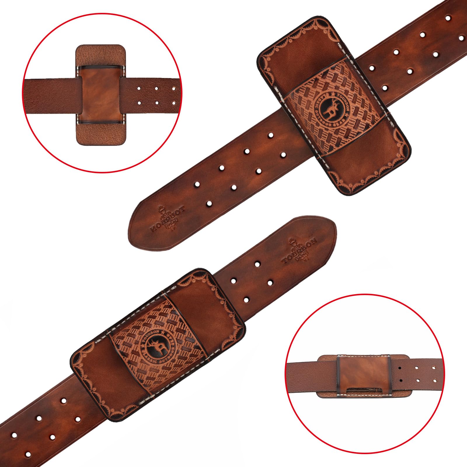 Tourbon Multitool Horizontal and Vertical Carry Leather Sheath for Belt Pocket Holder Carrier EDC Tools Draw Knife Holster Organizer