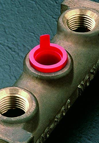 Caplugs 99191120 Plastic Lift Tab Tapered Plug. L-13, PE-LD, Cap OD 1.25" Plug ID 1.090", Red (Pack of 500)