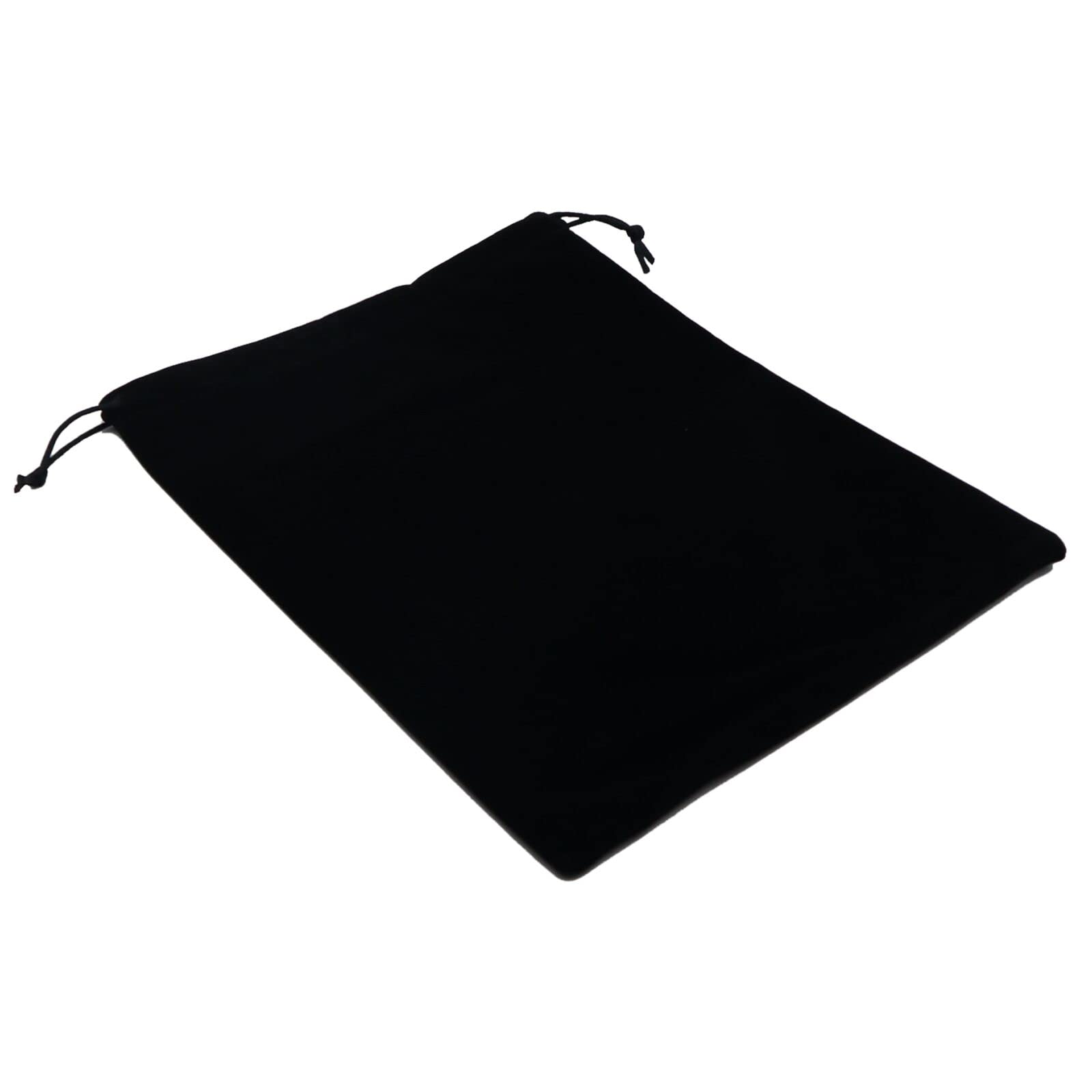 Aestivate 8 Pack Large Velvet Drawstring Pouch, Velvet Bag 8×10 Inch Storage Bag Cosmetics Pouches Dust Bag 8 Pieces(Black)