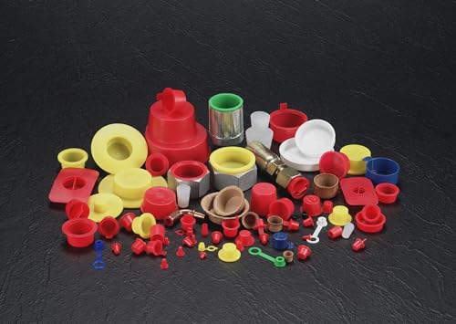 Caplugs T-12X T Series – Plastic Tapered Cap and Plug, 1000 Pack, Red LD-PE, Cap OD 0.855" x Plug ID 1.04" Protective Closures, Dust and Moisture Seals, MIL Spec, SAE Fittings, Hydraulic, EZ Remove