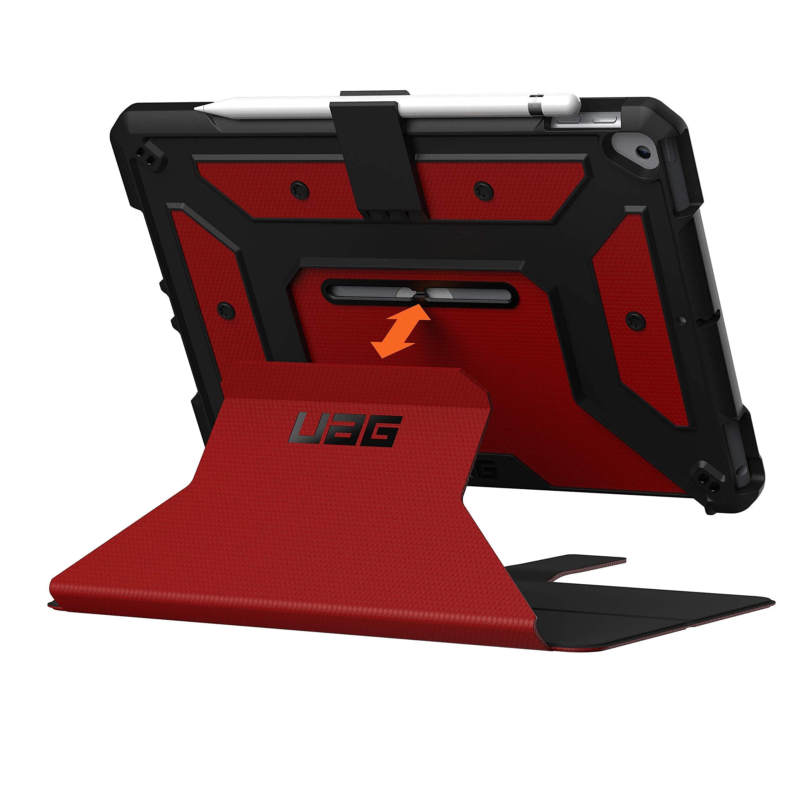 UAG iPad 10.2-inch (9th Gen, 2021) & (8th Gen, 2020) Case Metropolis, Magma + iPad 10.2-inch (9th Gen, 2021) & (8th Gen, 2020) Screen Protector Tempered Glass, Clear