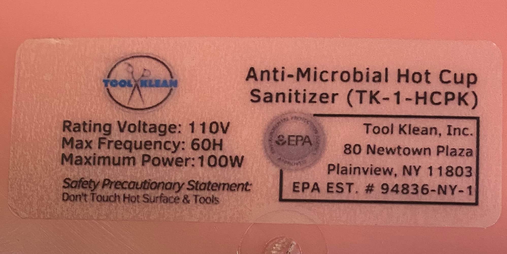 Tool Klean Pro Sanitizer for Nail Tools - USA Professional Grade Sanitizing Machine - Salons, Barbers, Grooming, Manicure, etc. - EPA Registered, Lab Certified 99.99% Germ Kill in 3 Mins - Pink