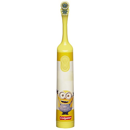 Colgate Battery Powered Kids Interactive Talking Toothbrush, Minions (Colors Vary)