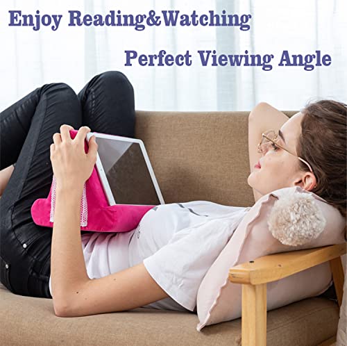 JoinHome Soft Pillow Tablet Pillow Stand for Ipad Stand Mult-Angle Tablet Phone Holder Lap Stand Mobile Phone Holder (Light Blue)