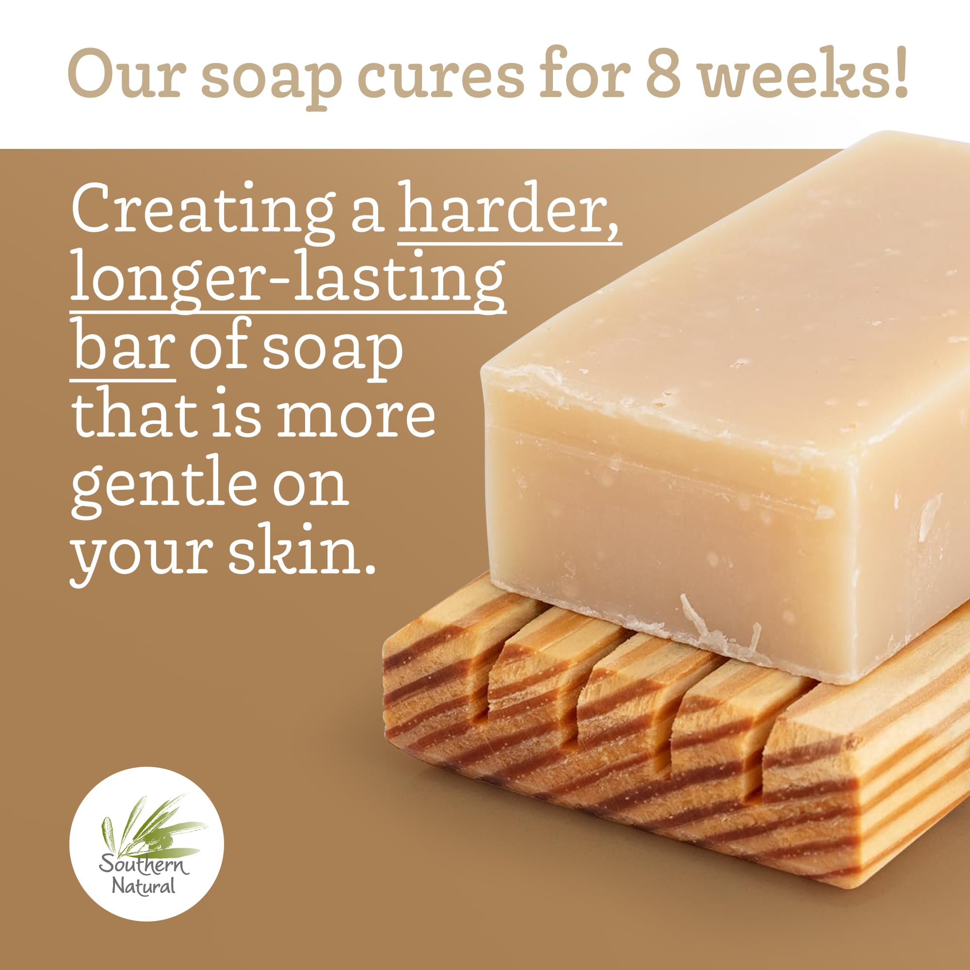 Southern Natural Oatmeal Soap Bar (3 Pack) Unscented Goat Milk Soap Bars With Colloidal Oatmeal & Honey. For Dry, Sensitive Skin. Fragrance Free Cleanser