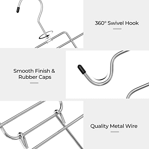 Bra Organizer, 2 Pack Tank Top Hanger for Closet Swivel Hook Foldable Design PODATOL Space Saving Hanger 'Metal Bra Holder Hanging Storage