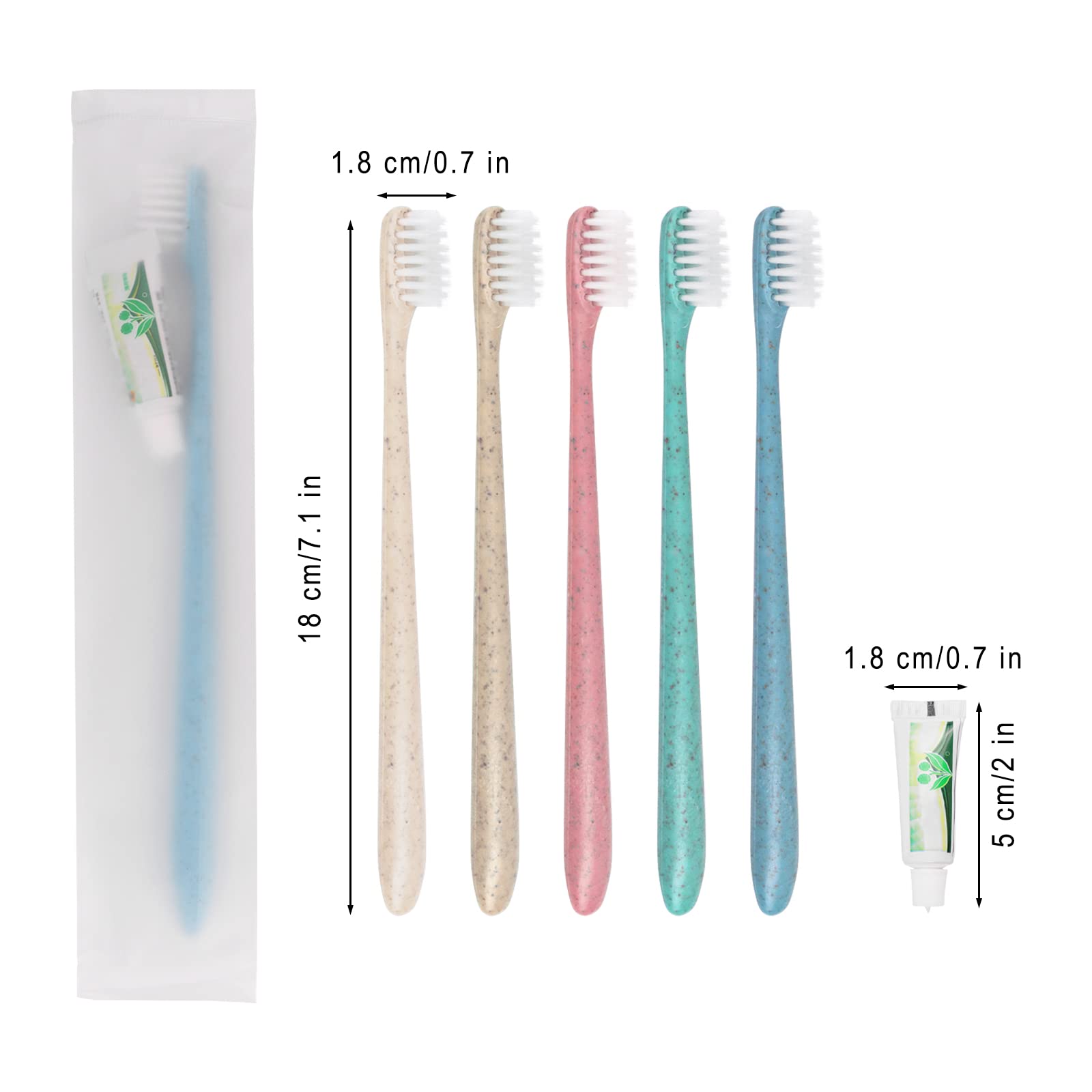Disposable Toothbrush, Delicate Toothbrushes Bulk, Toothbrush in Bulk, Individually Packaged, Bulk Toothbrush and Toothpaste Sets Are Suitable for Use at Hotel, Home, Travel, Camping(30 Pieces)