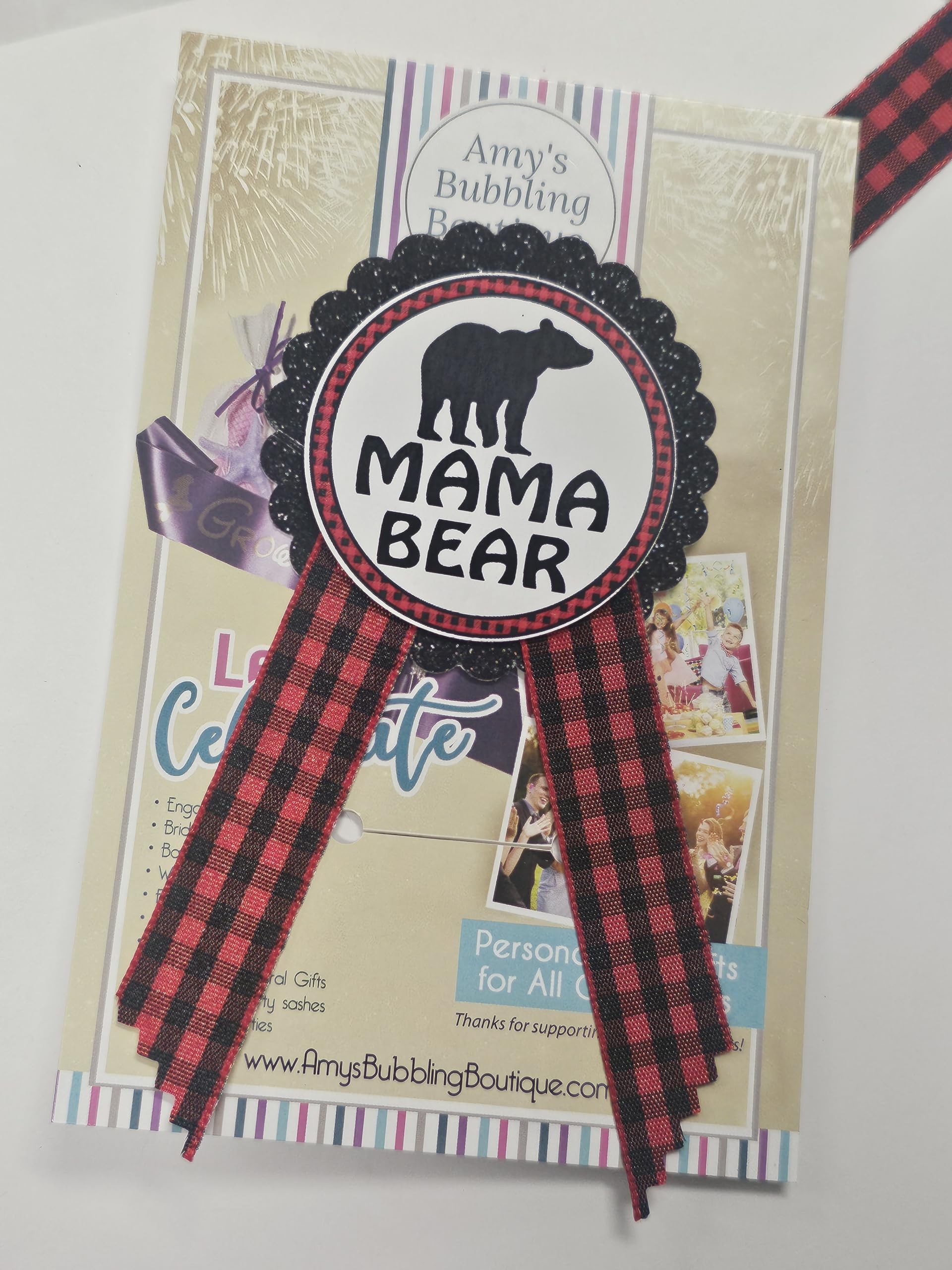 Mama Bear & Papa Bear Baby Shower Pins Daddy to Be Pin Buffalo Plaid Gender Reveal, Red & Black Pin, Baby Sprinkle