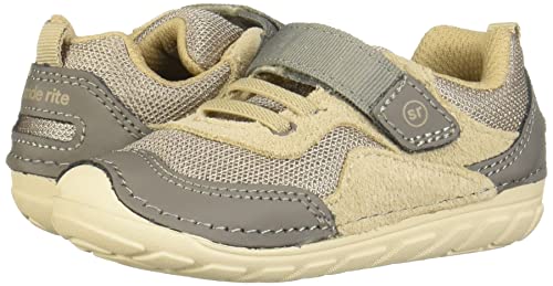 Stride Rite baby boys Soft Motion Rhett Athletic Sneaker, Tan, 5 Wide Toddler US