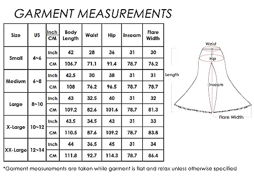 Anna-Kaci Women's Fashion High Waist Long Denim Bell Bottom Jeans Flared Pants, Off White, Large