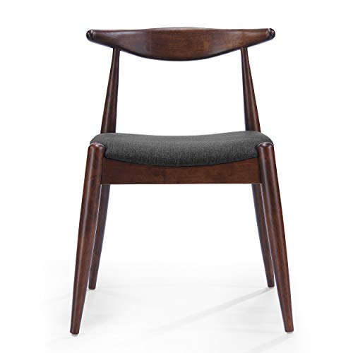 Christopher Knight Home Francie Fabric Dining Chairs, 2-Pcs Set, Charcoal