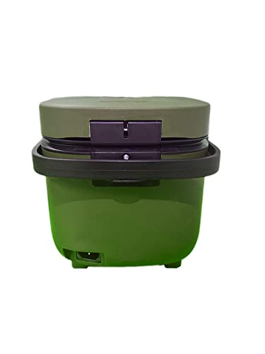 ANNAPURNA DISTRIBUTOR Mini Rice Cooker, Healthy Ceramic Coating 1.2L Small Rice Cooker hold 1-2.5 cups uncooked rice for 1-3 People, Portable Travel Rice Cooker with Steam Tray, Easy to use. (Green)