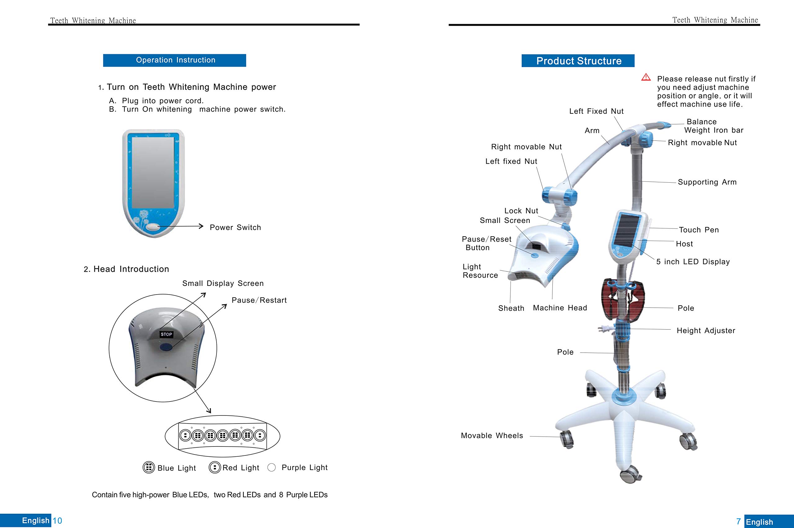 Doc.Royal Accelerator Machine LED Light Floor Mobile Lamp YF-888