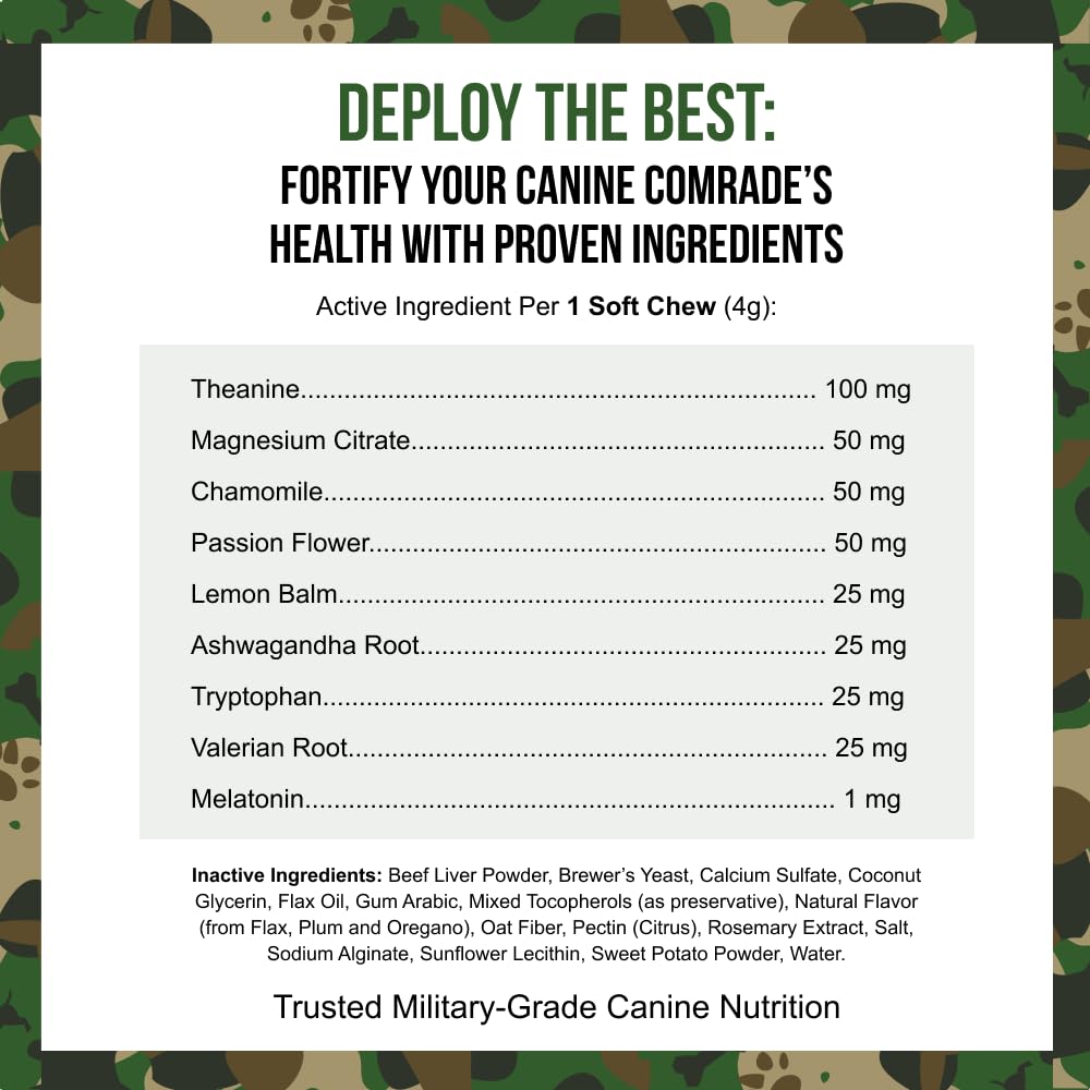 O.G.B. Operation Good Boy - SRE: Calming Supplement for Pets - 90 Count Soft Chews - 12.7oz - Alleviates Anxiety and Promotes Relaxation - Made Natural Ingredients - Veteran Owned