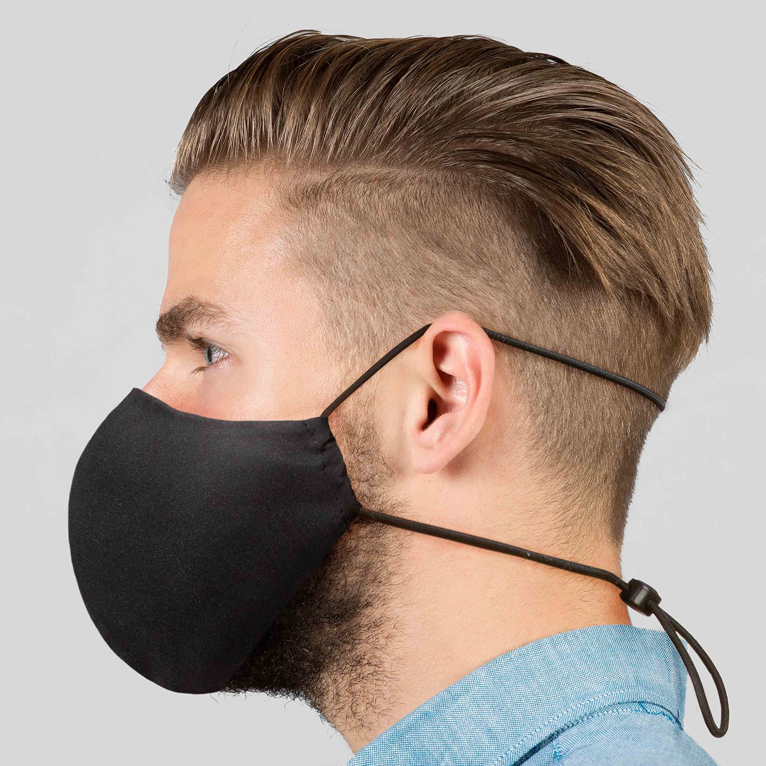STELLARH Mouth Covers 3 Layers Washable & Reusable Over the Head Comfort No Ear Pulling Comfortable Handmade (3 Pack XL)