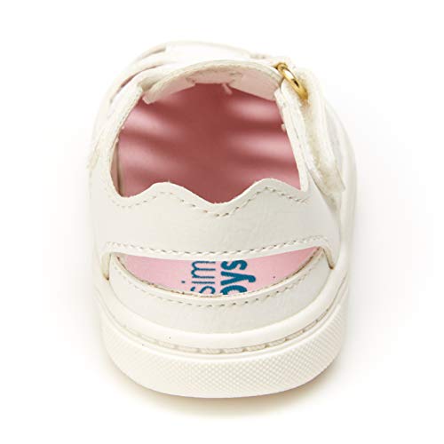 Simple Joys by Carter's Baby Girls Frankie Sandal, White, 4 Infant