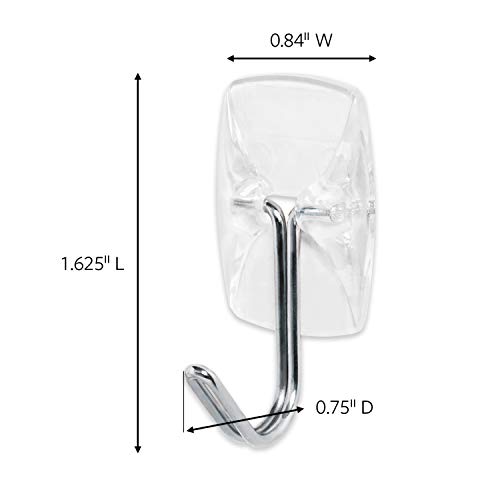 Command Small Wire Toggle Hooks, Damage Free Hanging Wall Hooks with Adhesive Strips, No Tools Wall Hooks for Hanging Decorations in Living Spaces, 10 Clear Hooks and 12 Command Strips