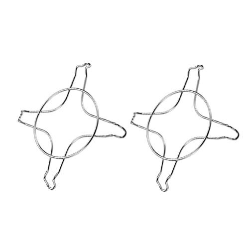 Anneome 2pcs Gas Stove Bracket Ring Accessories Gas Furnaces for Homes Stainless Steel Wok Pan Holder Stand Gas Oven Burner Grate Steamer Rack Kitchen Gadgets Stove Racks Round Pot Racks