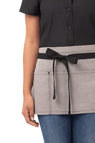 Chef Works Unisex Portland Waitress Apron, Black, One Size