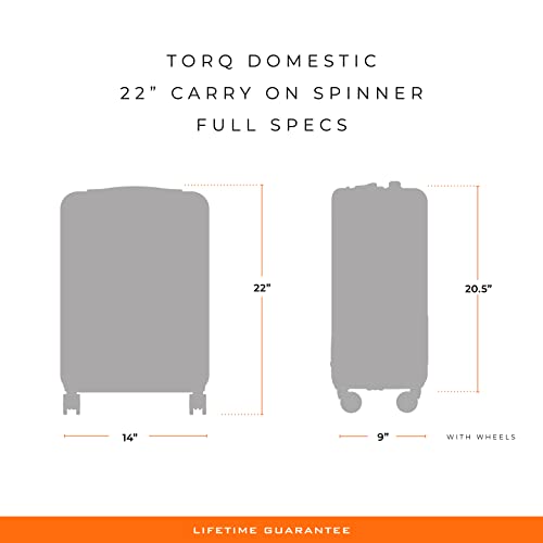 Briggs & Riley Torq Hardside Carry On Luggage with Spinner Wheels 22 inch. USB Charging Port, TSA-Friendly Locks, Easy Access Hinged Front Pocket, Green