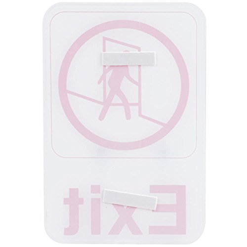 Exit Sign - White and Red, 9 x 6-inches Fire Exit / Fire Safety Signs by Tezzorio
