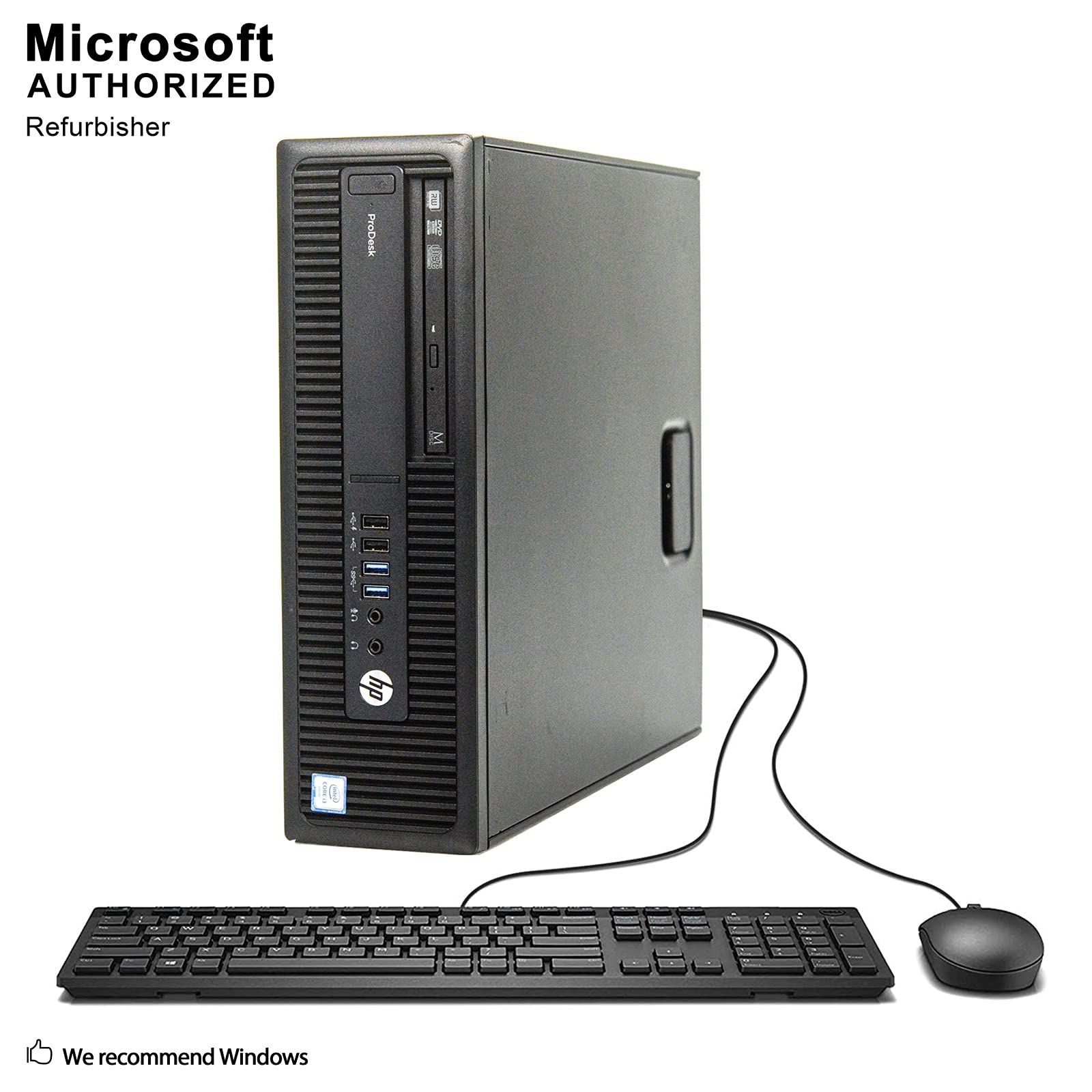 HP ProDesk 600 G2 Small Form Factor PC, Intel Quad Core i7-6700 up to 4.0GHz, 16G DDR4, 512G SSD + 1T, WIFI, Bluetooth 4.0, DVDRW, Windows 10 64-Multi-Language Support English/Spanish/French (Renewed)