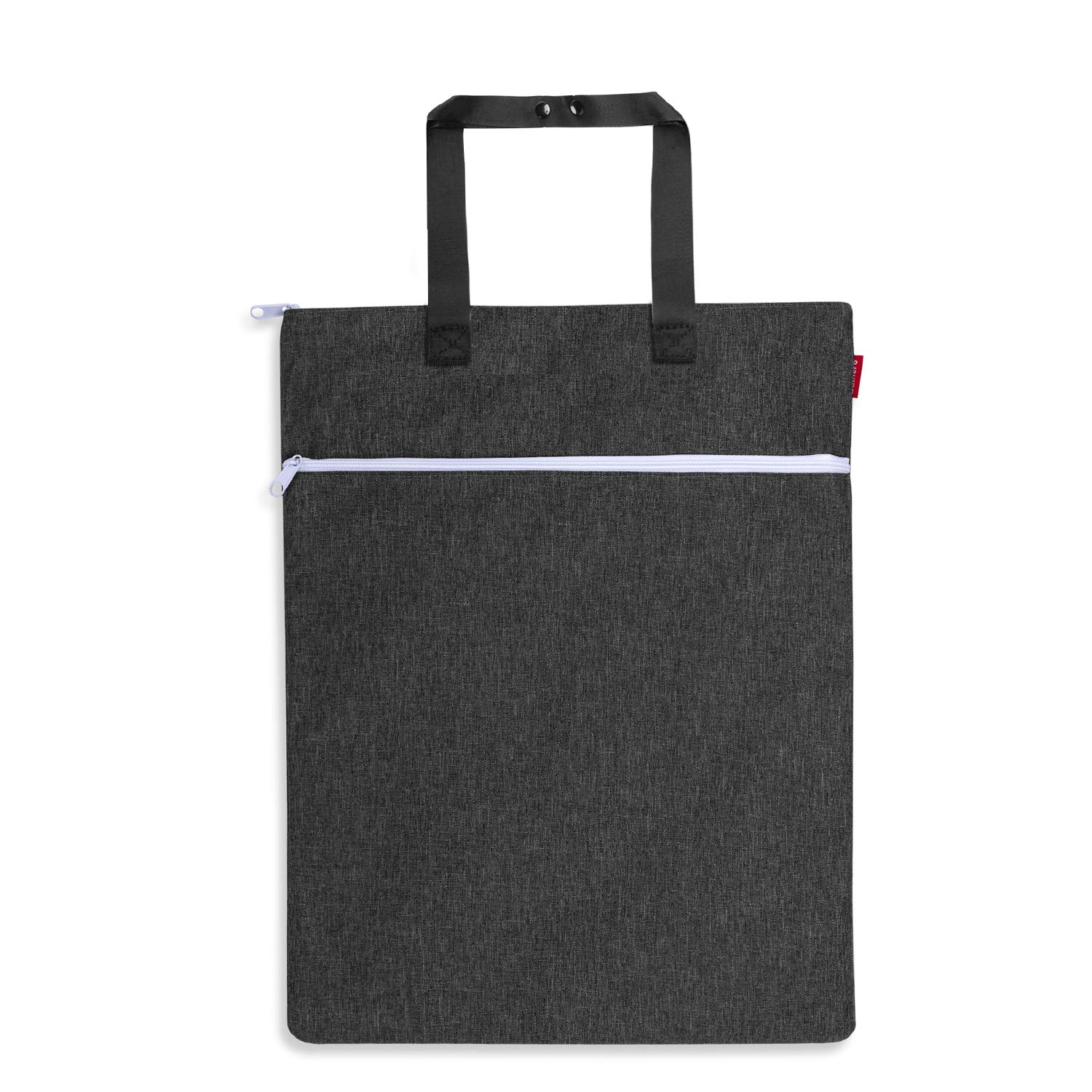 Damero Hanging Wet Dry Bag, Reusable Laundry Wet Bag with Two Compartments for Cloth Diaper and Swimsuit, Large- Black