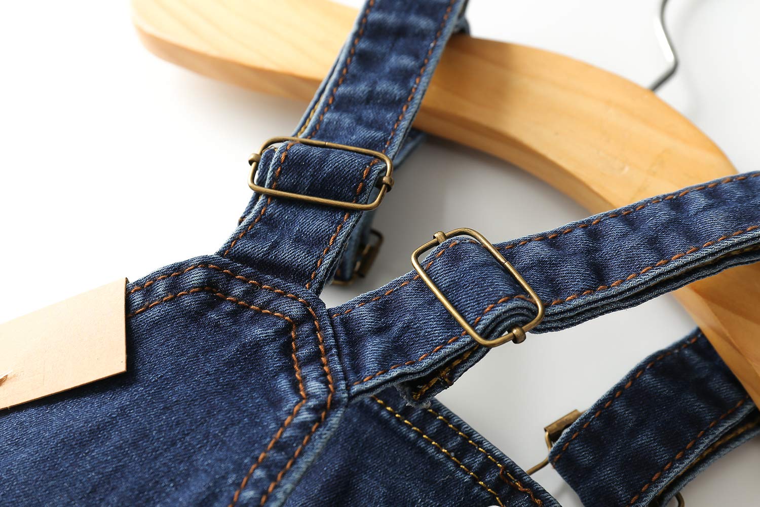 KIDSCOOL SPACE Baby Boy Girl Jean Overalls,Toddler Slim Cute Denim Jumper,Blue,12-18 Months