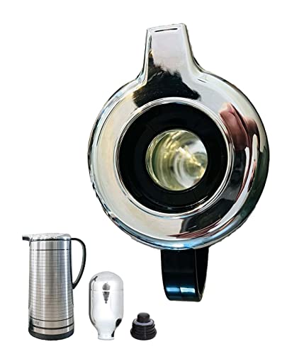 Bright Stainless Steel insulated Vacuum Flask Thermos, Keeps Hot/Cold water up to 20 Hours, Stainless Steel Double Wall Vacuum Glass Themros (1.6L)