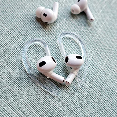 Adjustable Ear Hooks Compatible with AirPods Pro 2 2022 Release [ Anti-Slip ], 360 Degree Rotation Adjustment Earhooks Sport Holder Wings Compatible with AirPods 3 2 1 & Pro 4 Pairs Translucent