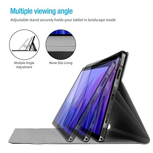 ProCase Galaxy Tab A7 10.4 Inch Keyboard Case (SM-T500 T503 T505 T507), Protective Cover Case with Detachable Wireless Keyboard for Galaxy Tab A7 10.4" 2020 –Black