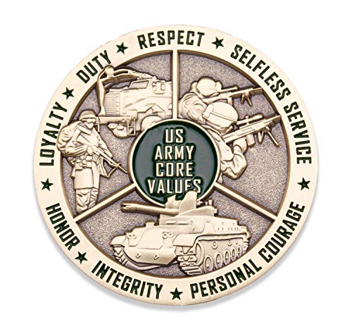 Army Core Values Challenge Coin - United States Army Challenge Coin - Amazing US Army Military Coin - Designed by Military Veterans!