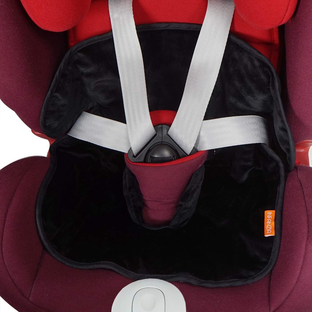 INFANZIA Dry Seat, Car Seat Protector Waterproof Carseat Liner Potty Training Toddlers, Baby and Infants, Piddle Pad for Carseats Strollers (Black, 1 Pack