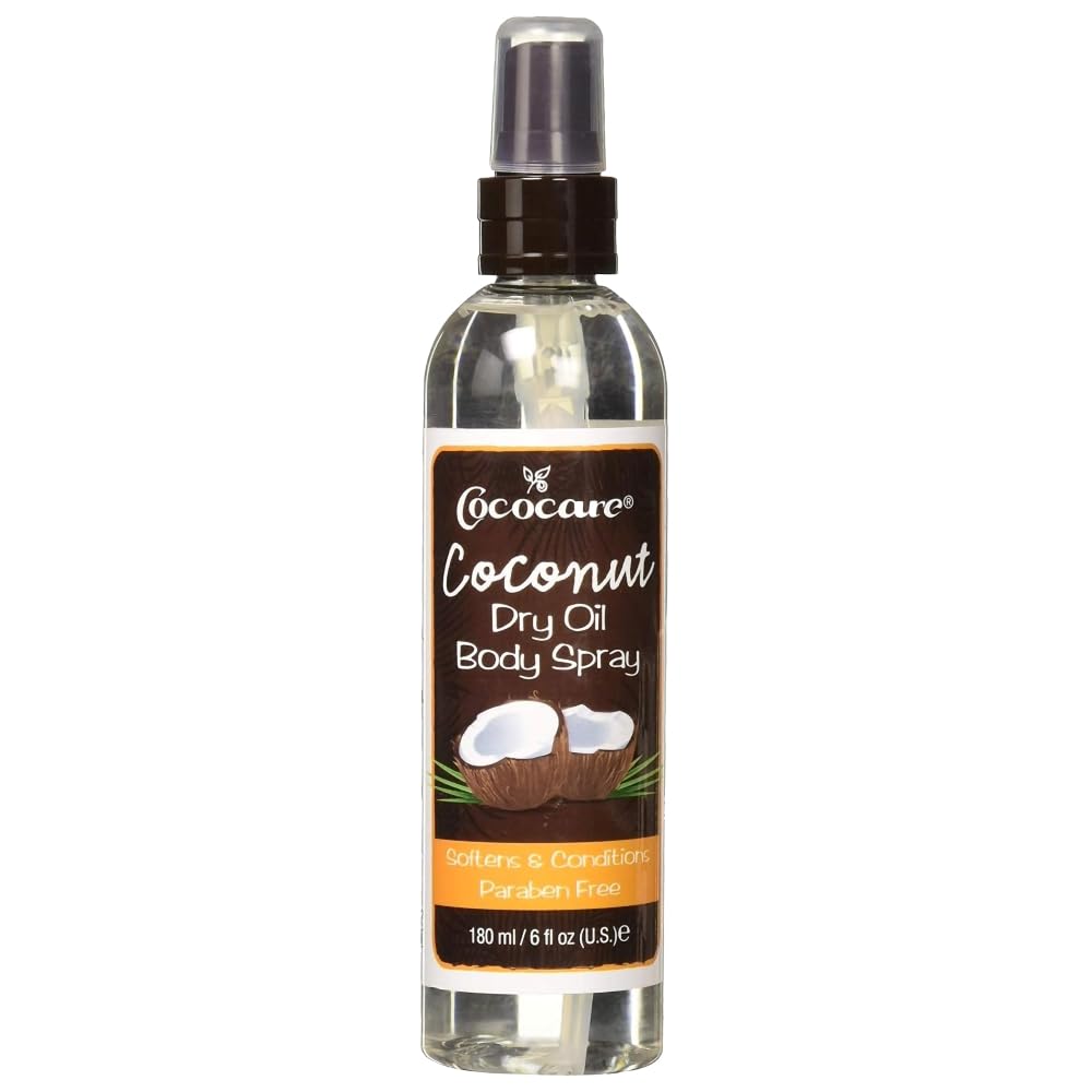 Cococare Coconut Dry Oil Body Spray 6 Oz - Travel Size Oil Spray for Healthy Skin