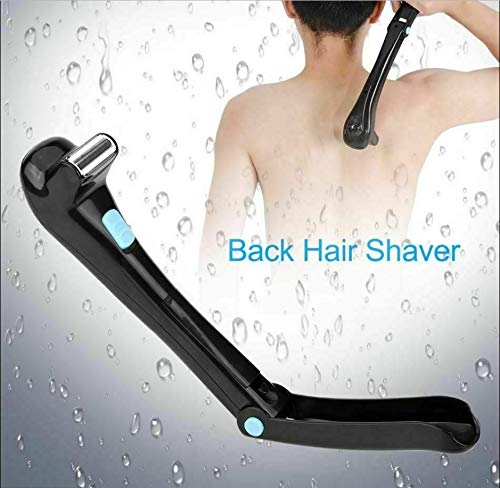 SH-RuiDu Back Hair Shaver, Mens Electric Do-it-Yourself Long Handle Back Hair Shaver, 180 Degrees Foldable & Cordless Design for Men Shaving Groomer Trimmer