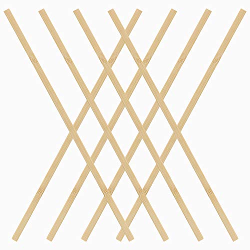 Pllieay 60 Pieces Bamboo Sticks Wooden Craft Sticks Extra Long Sticks for Crafting (15.7 Inches Length × 3/8 Inches Width)