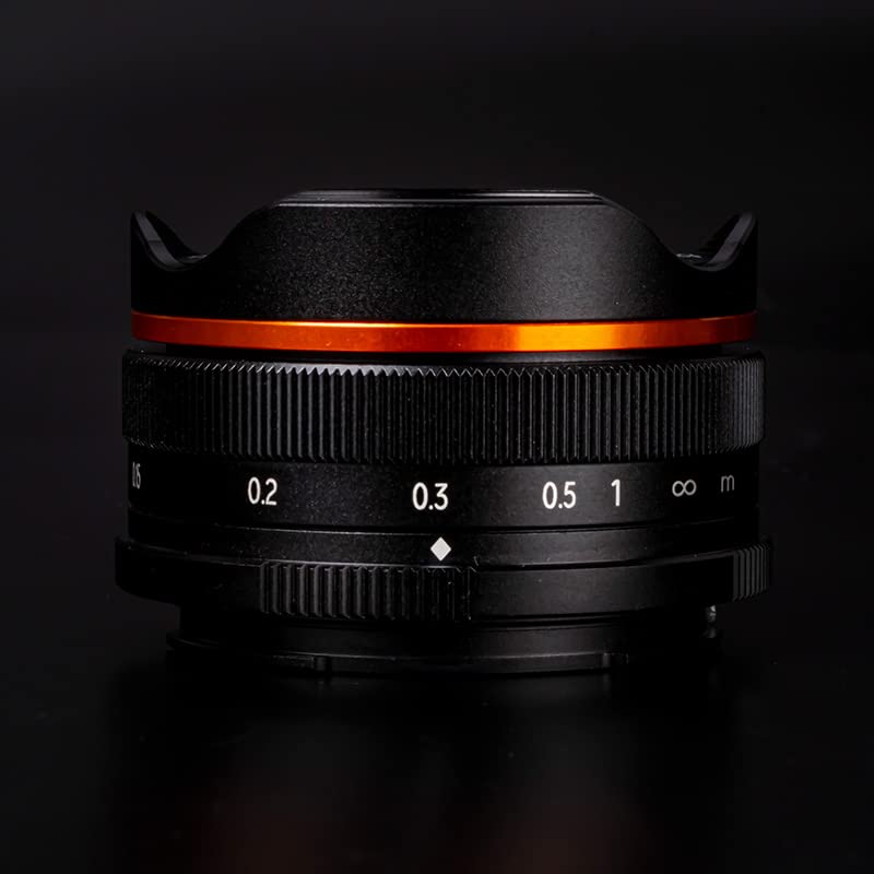 Brightin Star 10mm F5.6 Fisheye Manual Focus Prime Lens for Canon EOS-M Mount Mirrorless Cameras, APS-C Ultra-Wide Angle Fixed Lens, Fit for M6, M50, M5, M3, M200, M10, M100, M, M2 (Black)