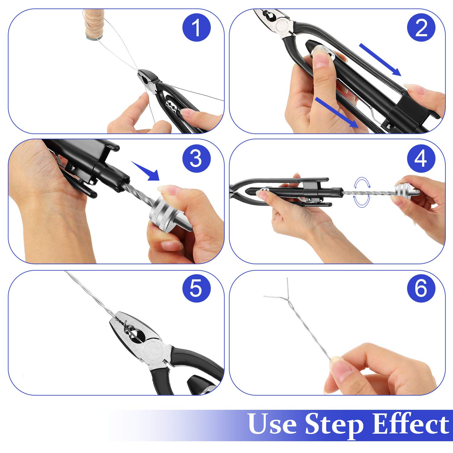 6 Inch Safety Wire Pliers, Wire Twisting Tool Lock Wire Pliers, Wire Twister Tool for Aircraft Auto Industry