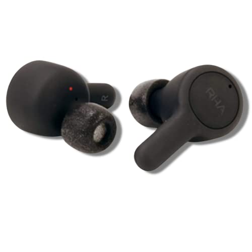 COMPLY TWR-200-B TrueGrip Pro Earbud Tips for Soundpeats H1, Truengine III, Devialet Gemini, Master & Dynamic MW07, Soundpeats T2, and More Earphones, Black (Medium, 3 Pairs)